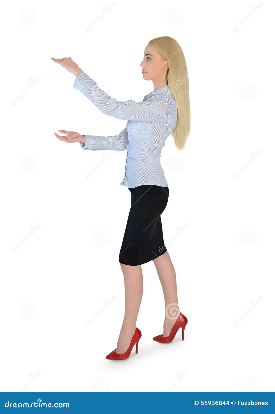 Business Woman Carry Something Stock Photo - Image of hand, moving ...