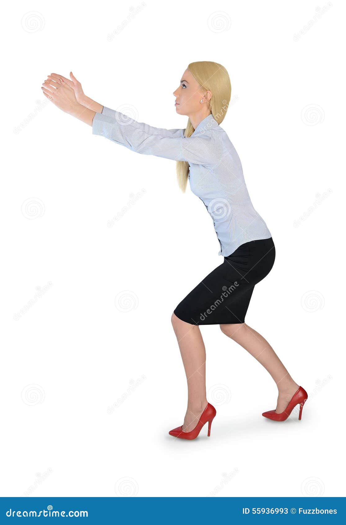 Business Woman Carry Something Stock Image - Image of manager, package ...