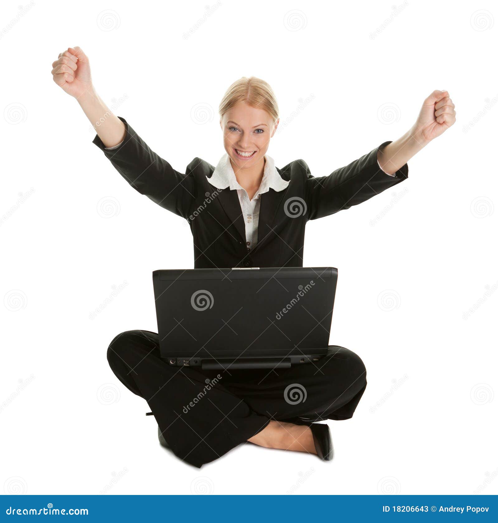 Business Woman Celebrating Success Stock Image - Image of female ...