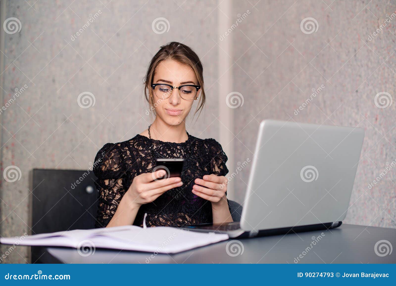 Business Woman Checking Phone Stock Image - Image of business ... Business Woman Checking Phone Stock Image - Image of business ...