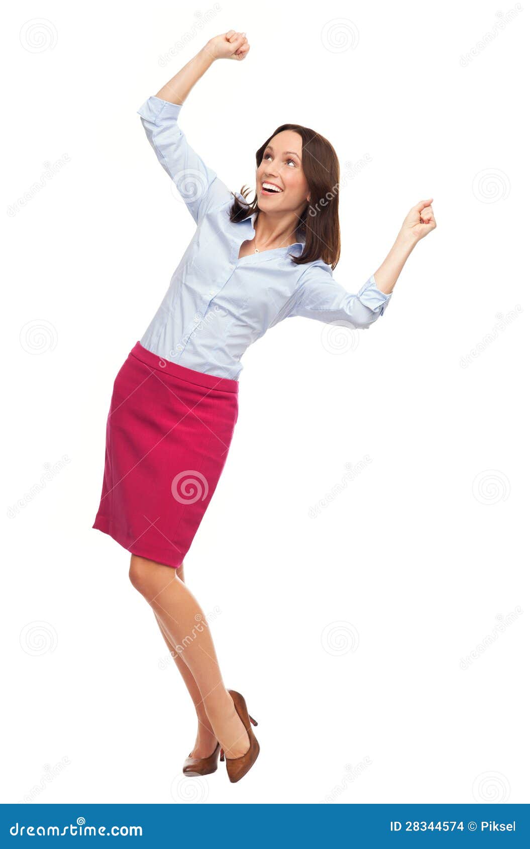 Business woman cheering stock photo. Image of body, laughing - 28344574