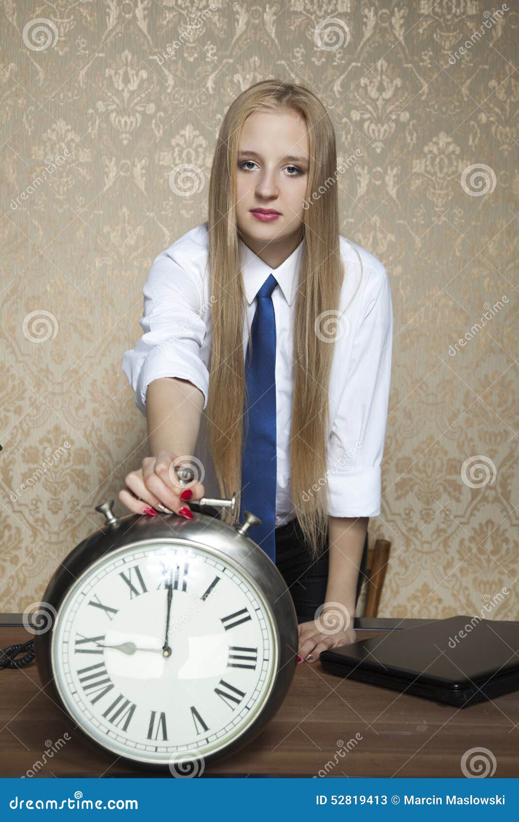 Business Woman with the Clock Stock Image - Image of clock, market ...