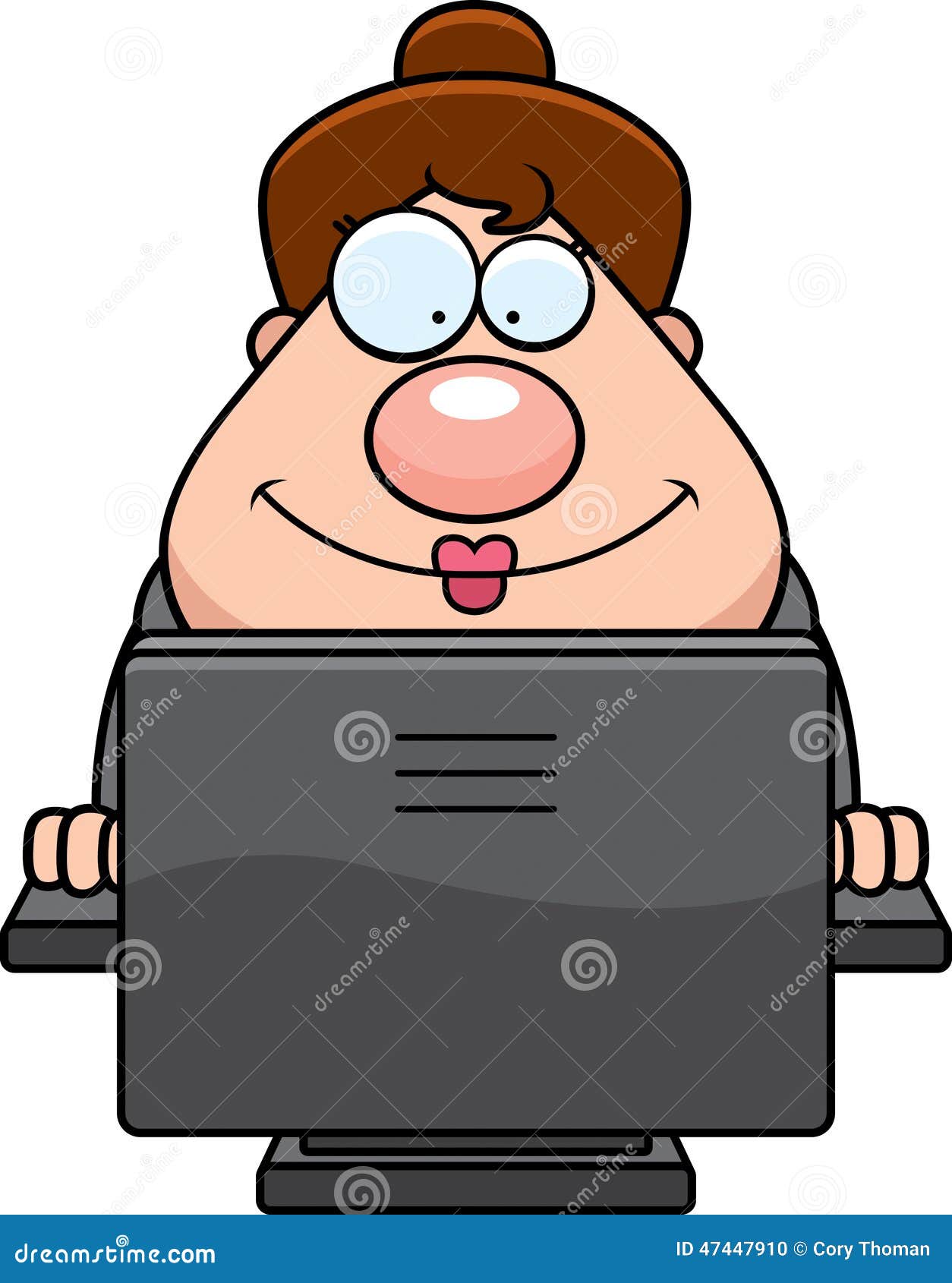 Business Woman Computer stock vector. Illustration of clip - 47447910