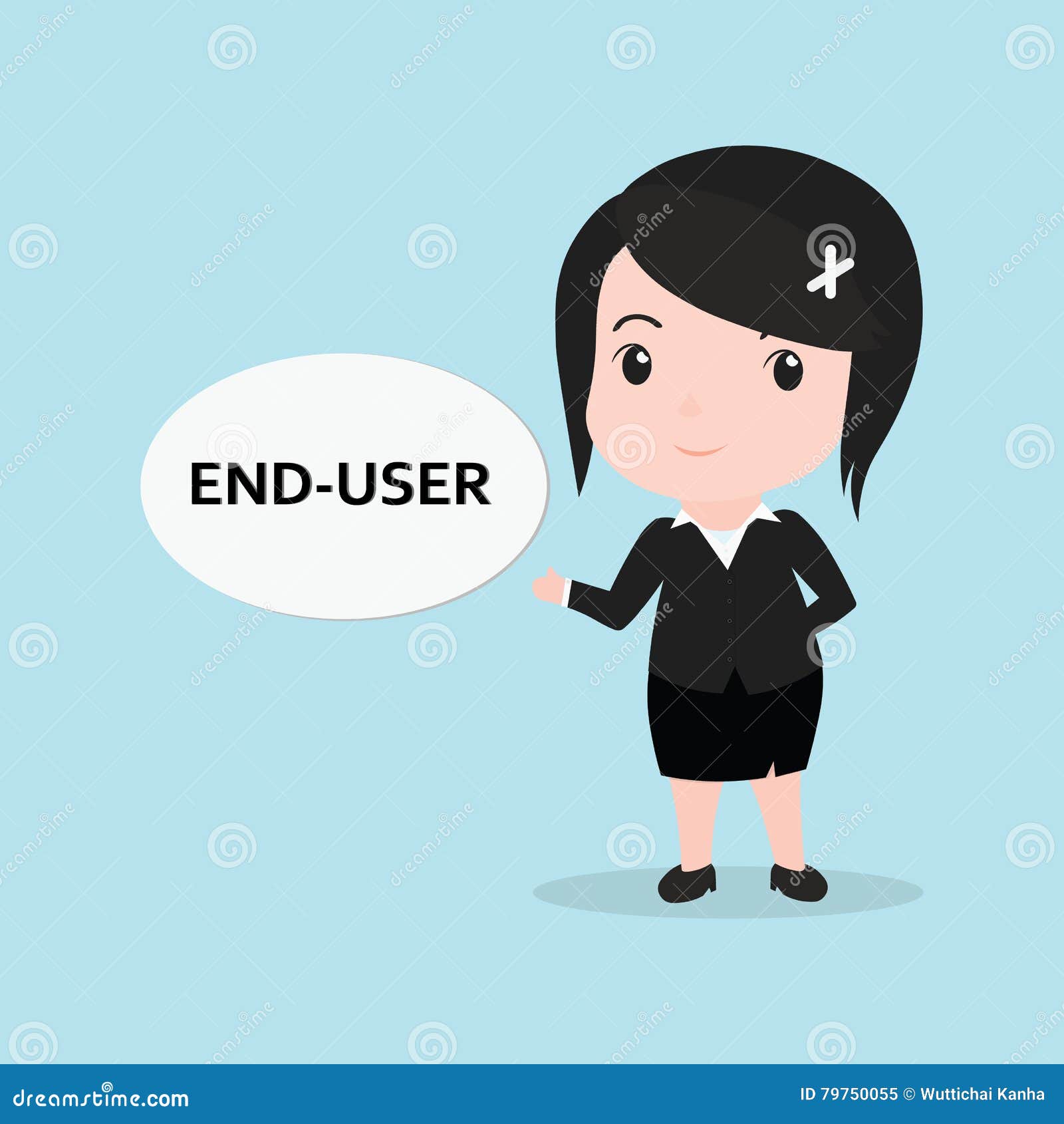 Business Woman Concept by Message is End-user Stock Vector ...