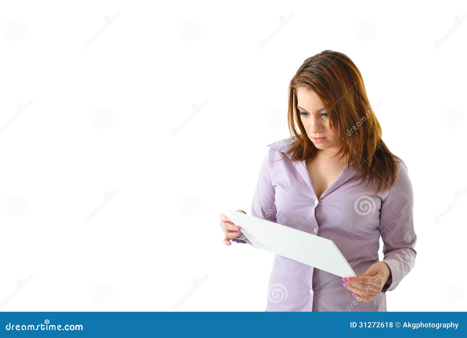 Business Woman Concerned Expression Stock Photo - Image of looking ...