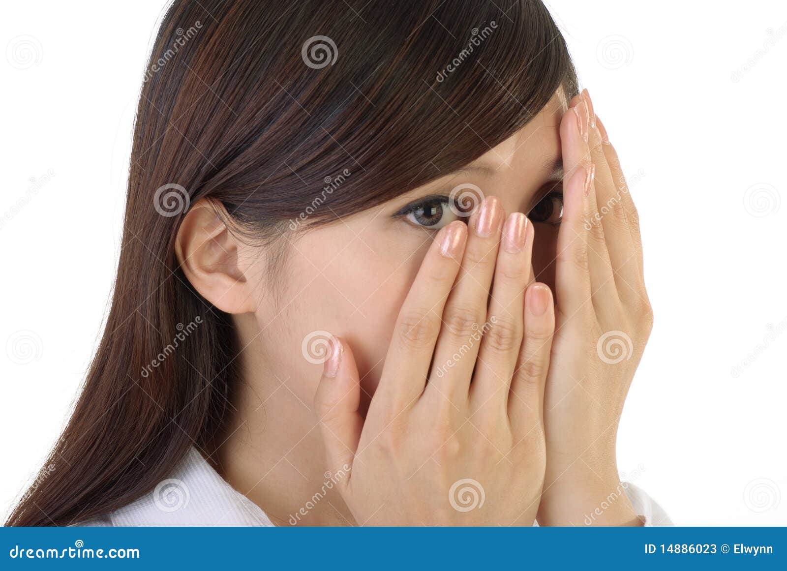 Business woman cover face stock image. Image of chinese - 14886023