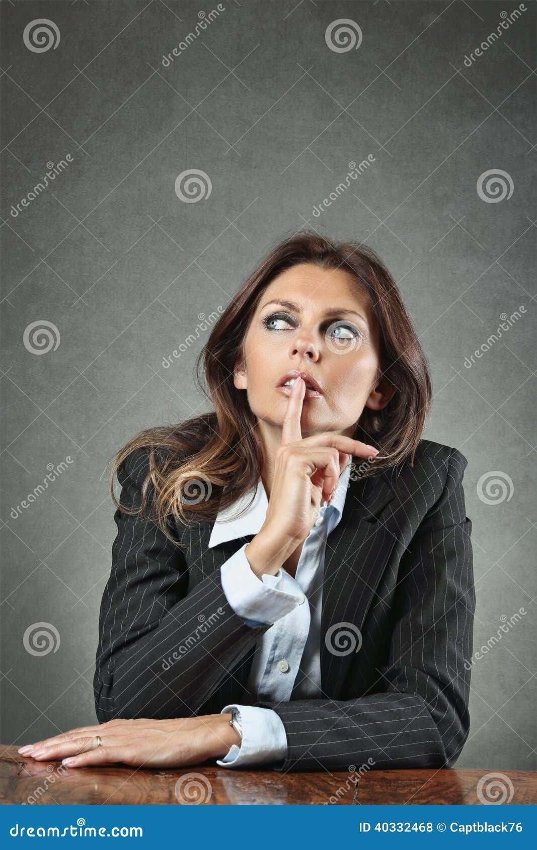 Business Woman Deeply Thinking Stock Photo - Image of finance, problem ...