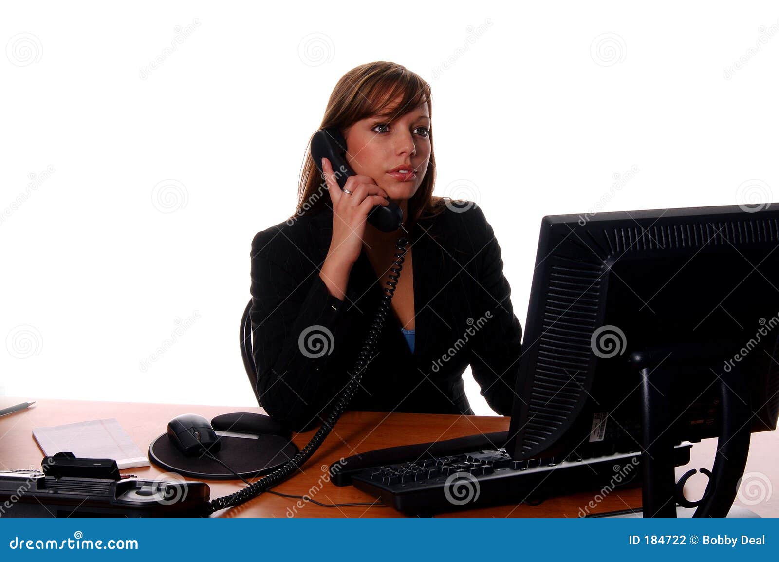 Business Woman at Desk stock photo. Image of office, attractive - 184722