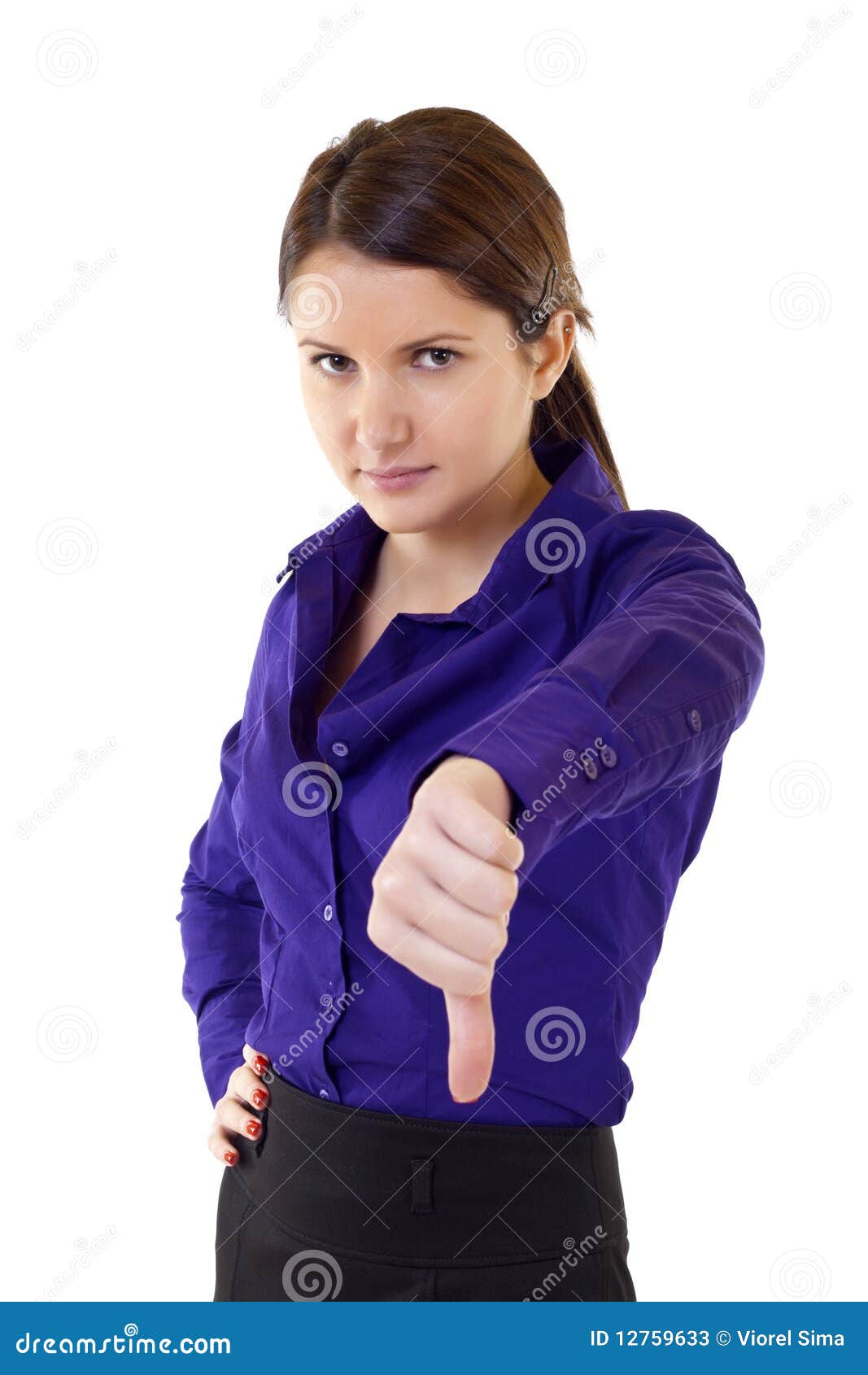 Business woman disaproving stock image. Image of attractive - 12759633