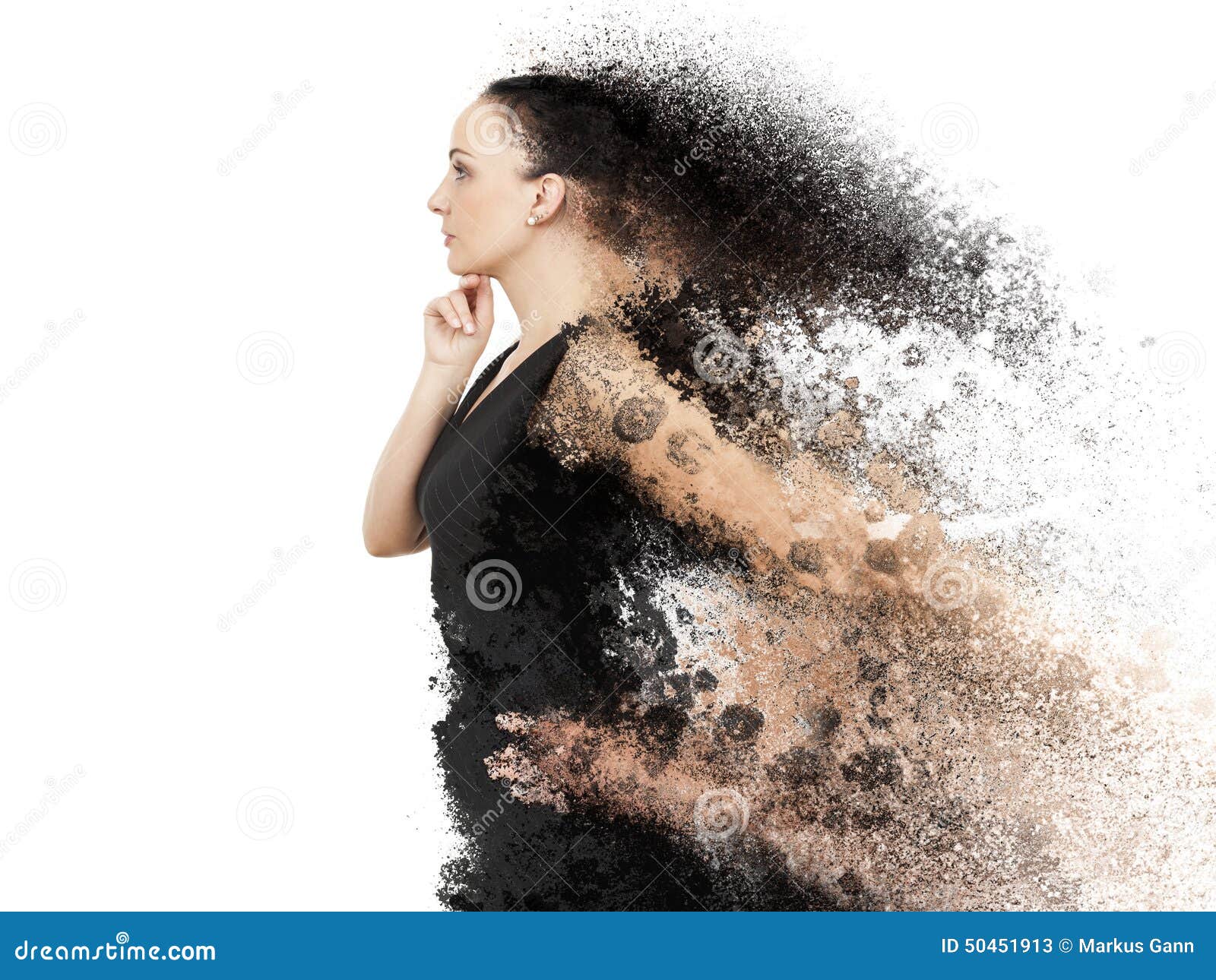 Business woman dissolving stock image. Image of dress - 50451913