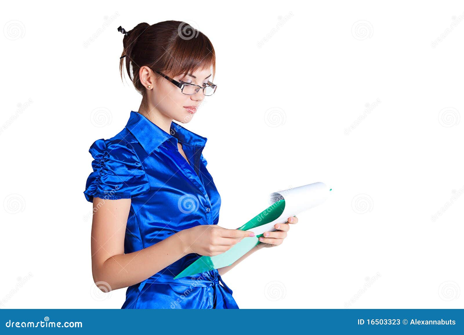 Business Woman with Documents Stock Image - Image of caucasian, file ...