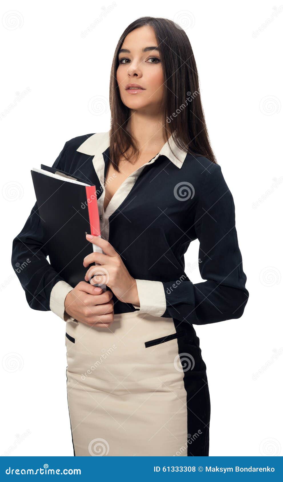 Business Woman with Documents Stock Photo - Image of holding, beautiful ...