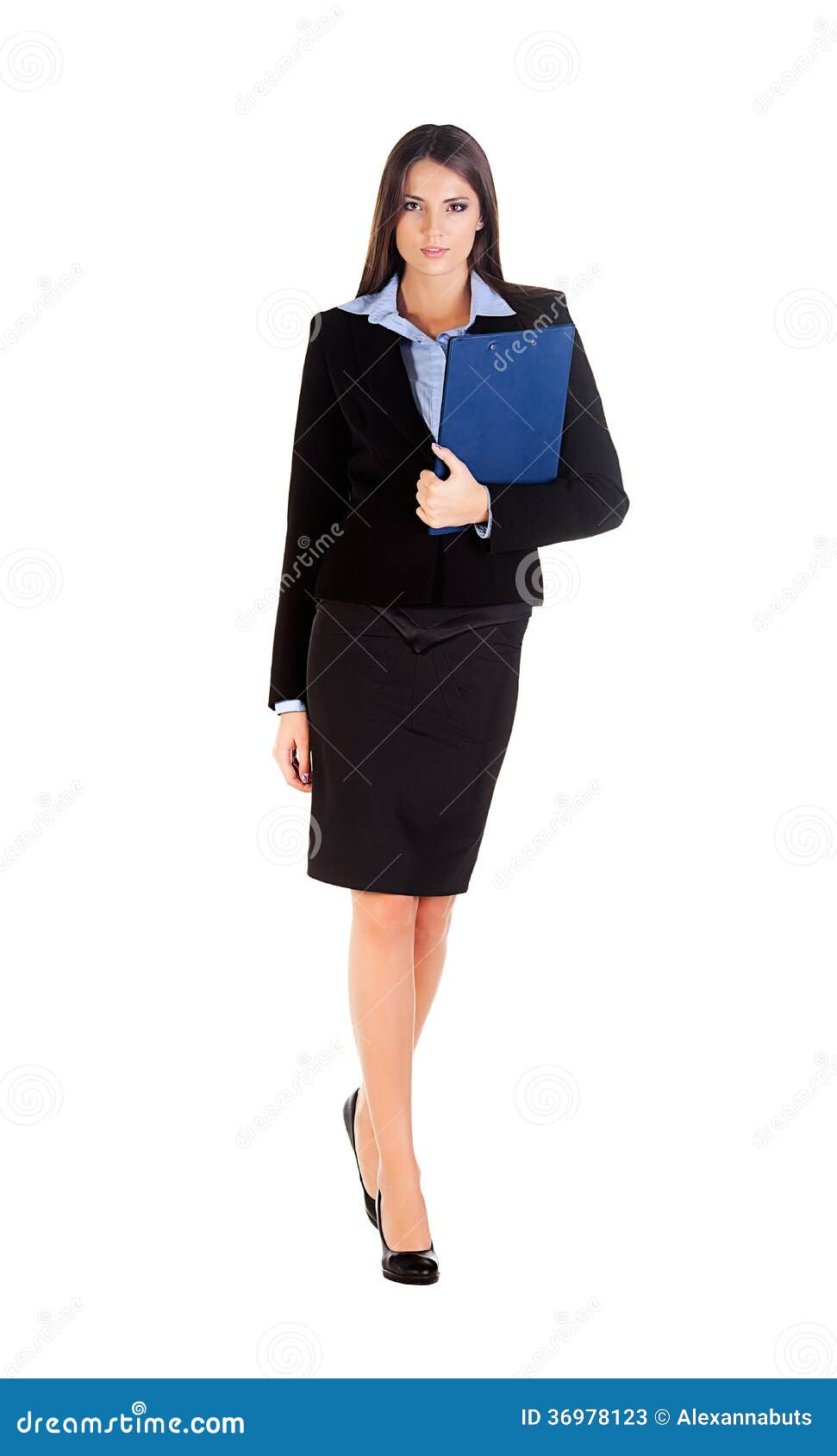 Business Woman with Documents Stock Image - Image of color, female ...