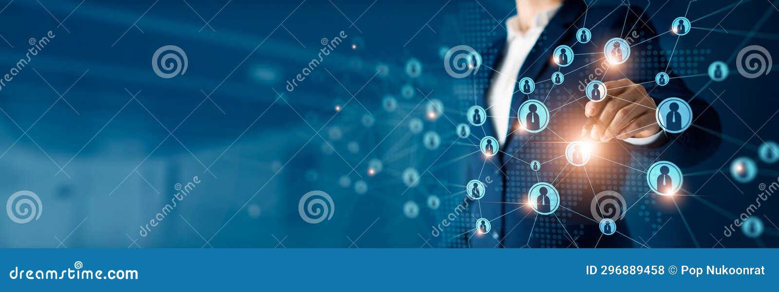 Business Woman Drawing Global Structure Networking and Data Exchanges ...