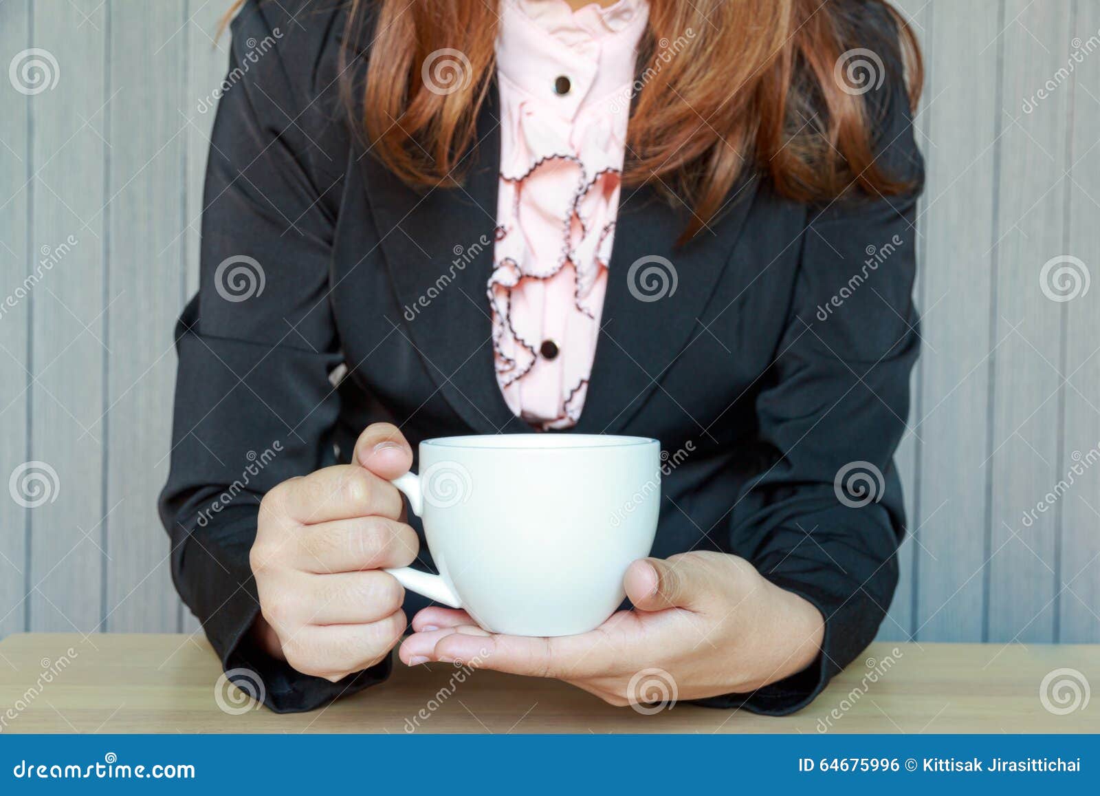 Business Woman Drinking Tea or Coffee in Cafe Concept Stock Photo ...