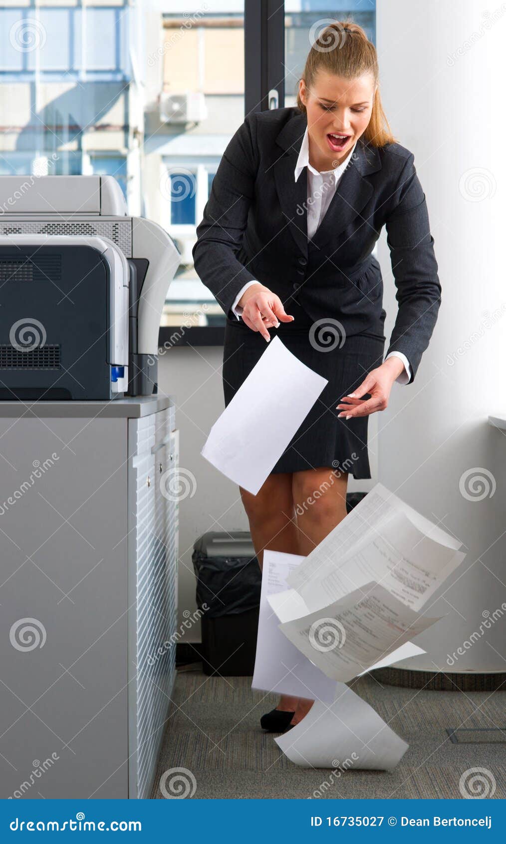 Business Woman Dropping Documents Stock Image - Image of elegance ...