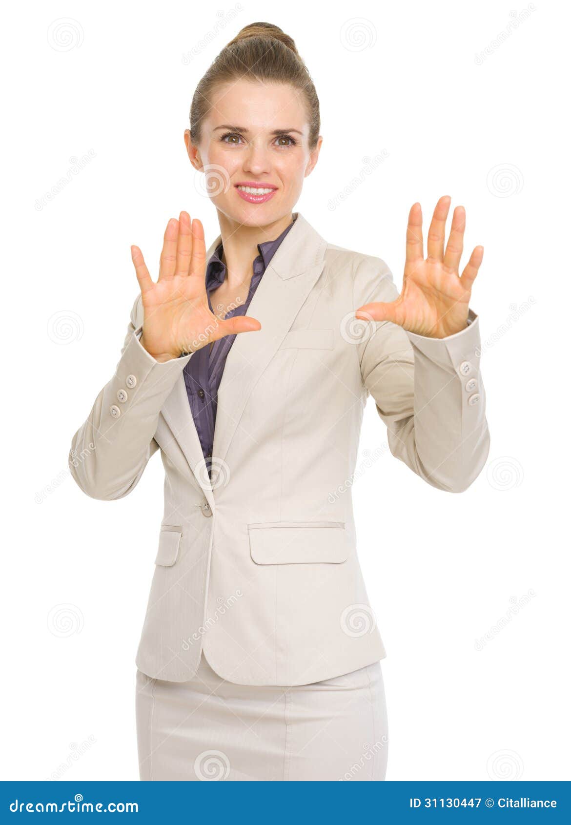 Business Woman Explaining Perspectives Stock Image - Image of ...