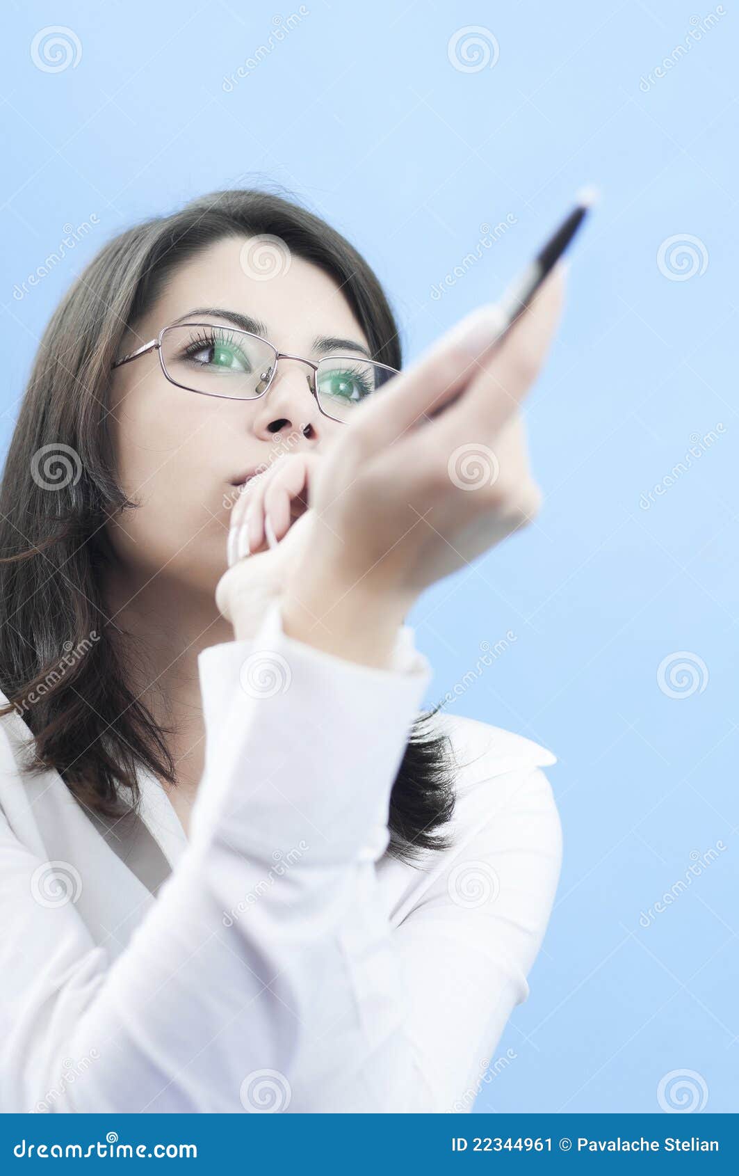 Business Woman Explaining a Problem Stock Image - Image of casual ...