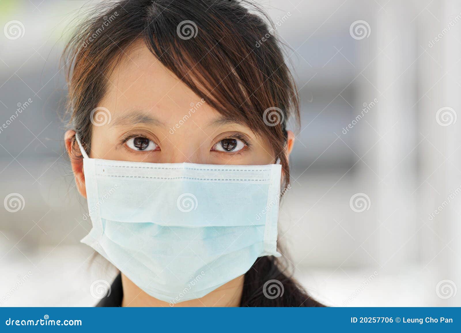 Business Woman with Face Mask Stock Photo - Image of girl, fresh: 20257706