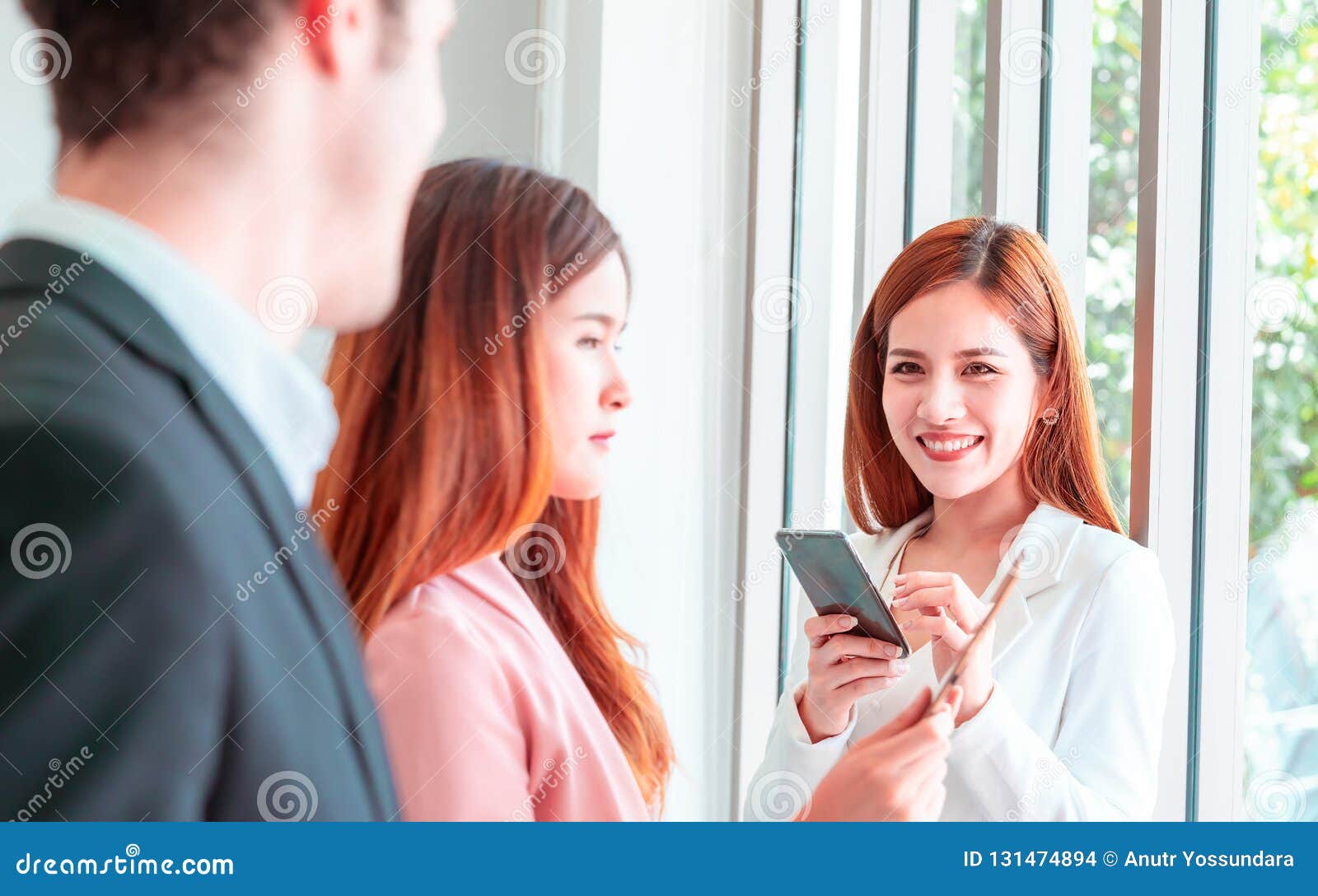Business Woman Falling in Love with Boss at Work Stock Photo - Image of ...