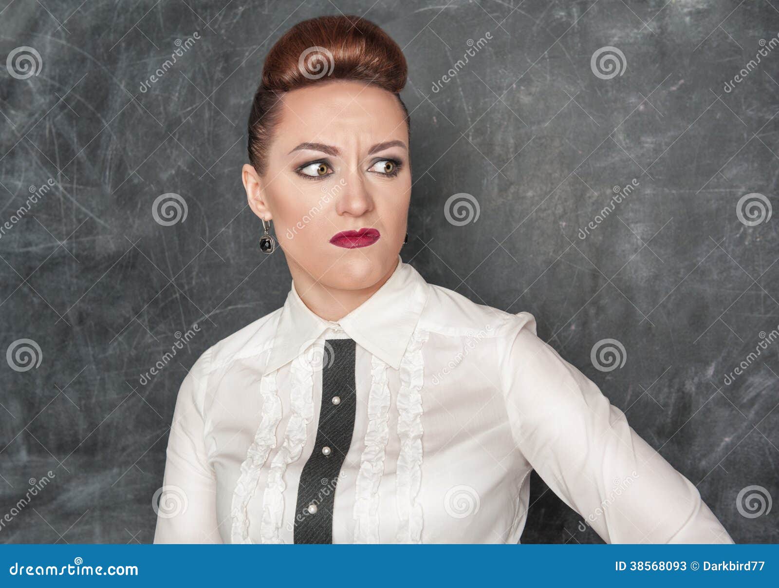 Business Woman with a Fear Expression Stock Image - Image of adult ...