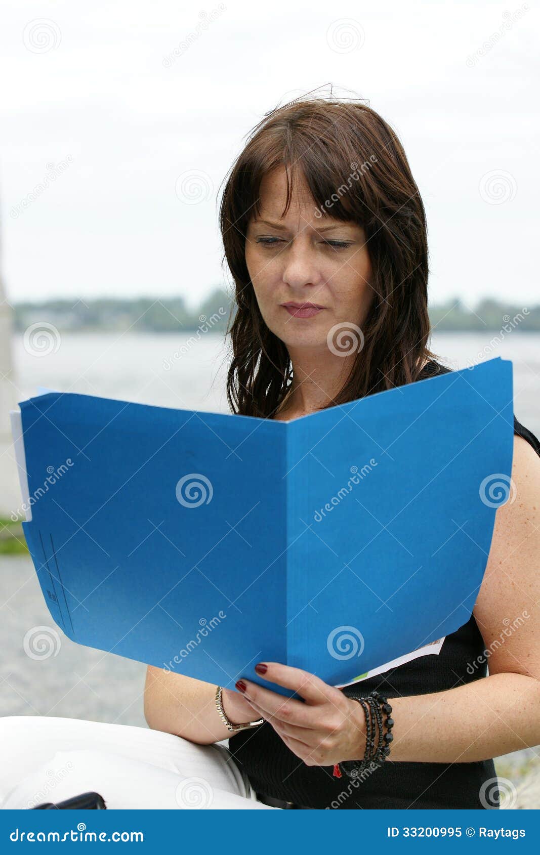 Business Woman with a File Folder Stock Image - Image of concept, hands ...