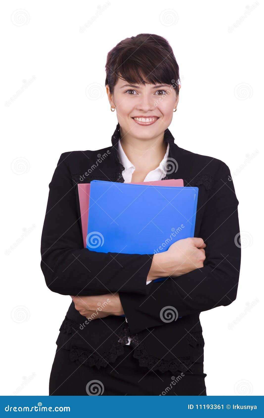 Business Woman with Folder. Stock Image - Image of employment ...