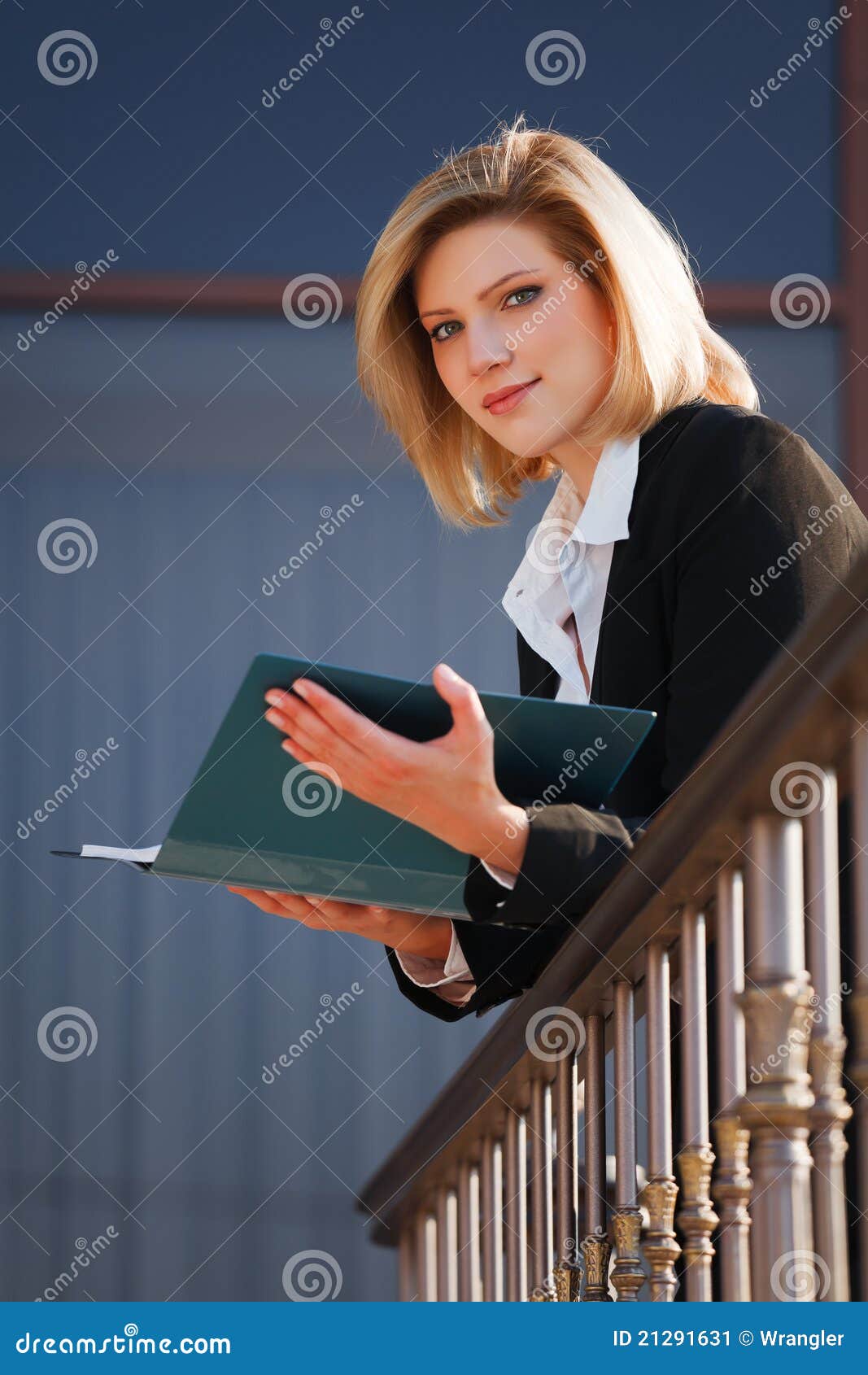 Business Woman with a Folder Stock Image - Image of hold, caucasian ...
