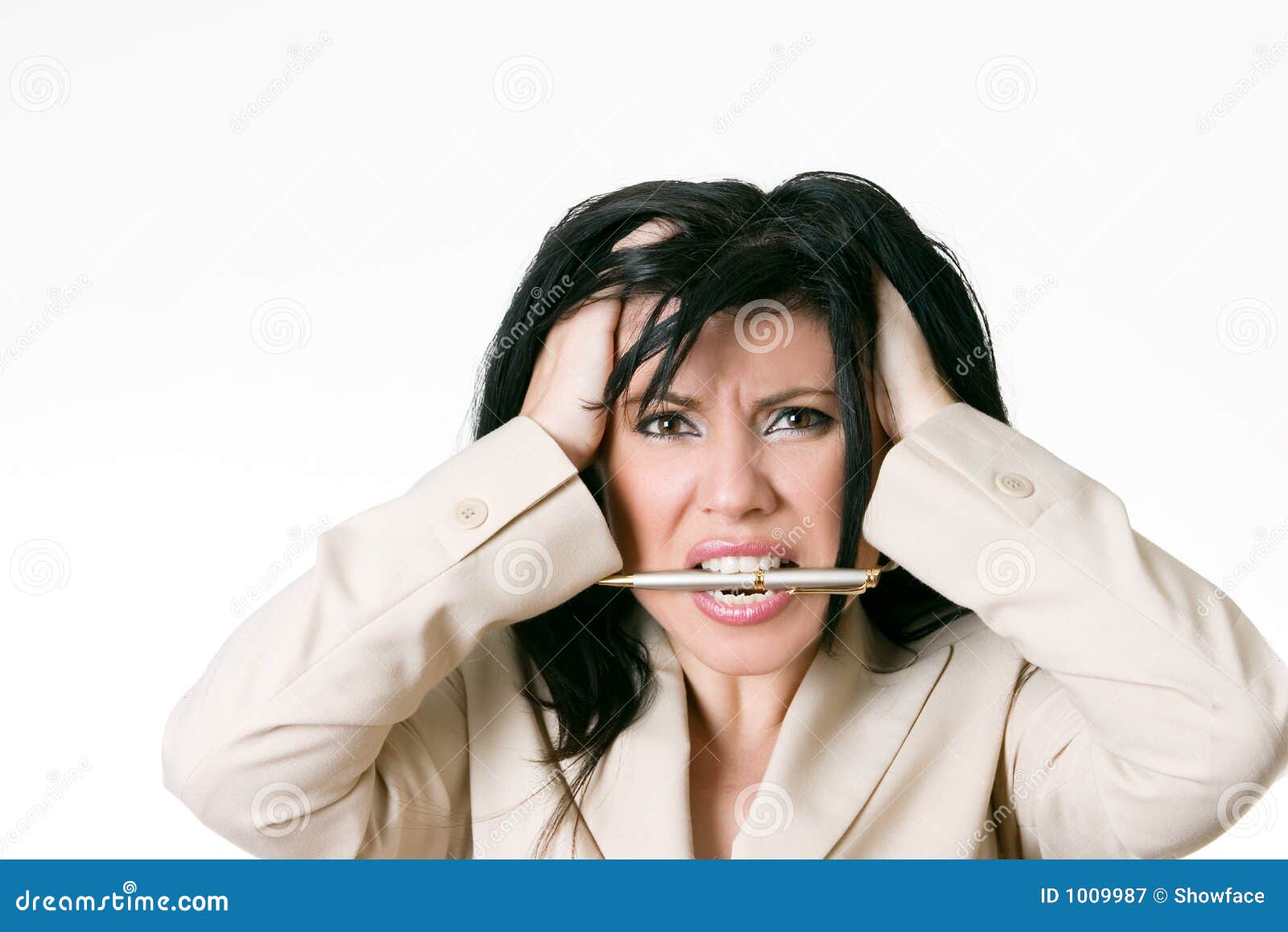 Business woman frustrated stock image. Image of executive - 1009987