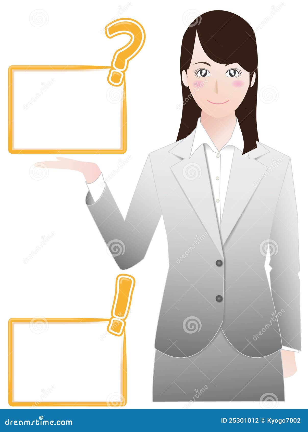 Business Woman Giving An Explanation Stock Photography | CartoonDealer ...