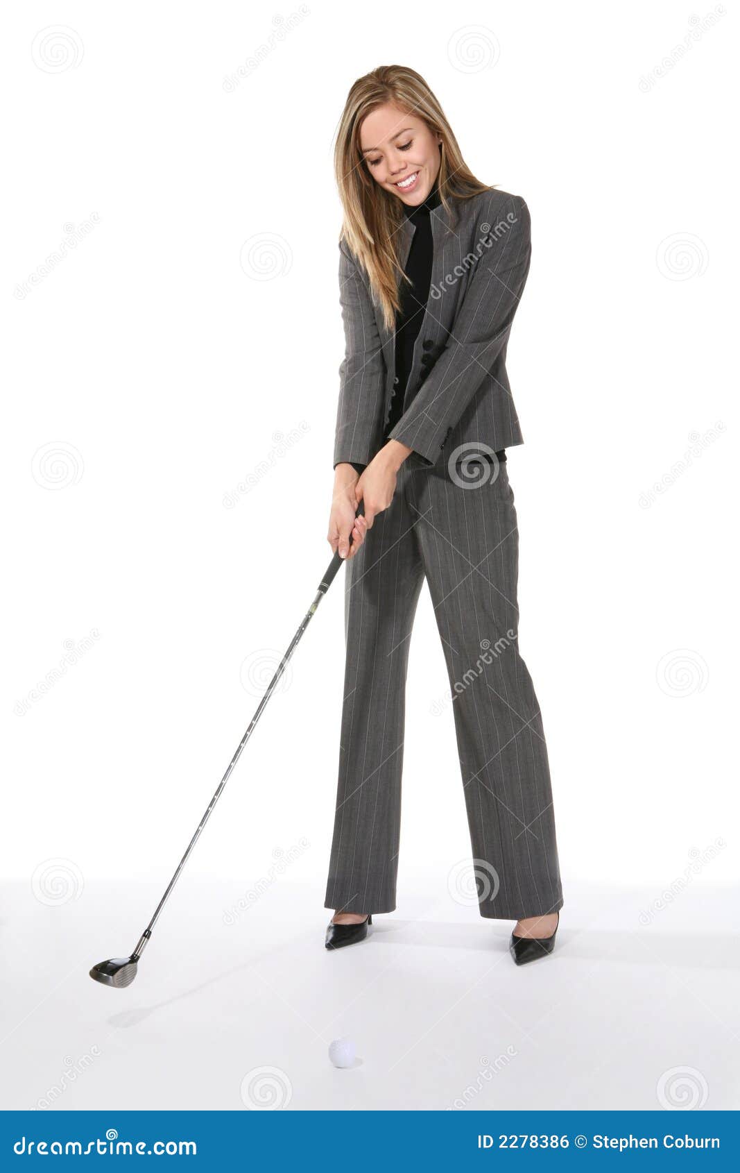 Business Woman Golfing stock photo. Image of golfer, business - 2278386