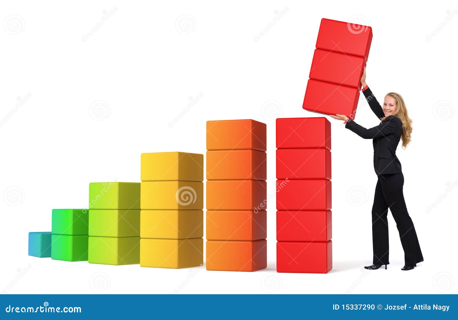 Growing Success Ratio Graph Four Version Vector Illustration ...