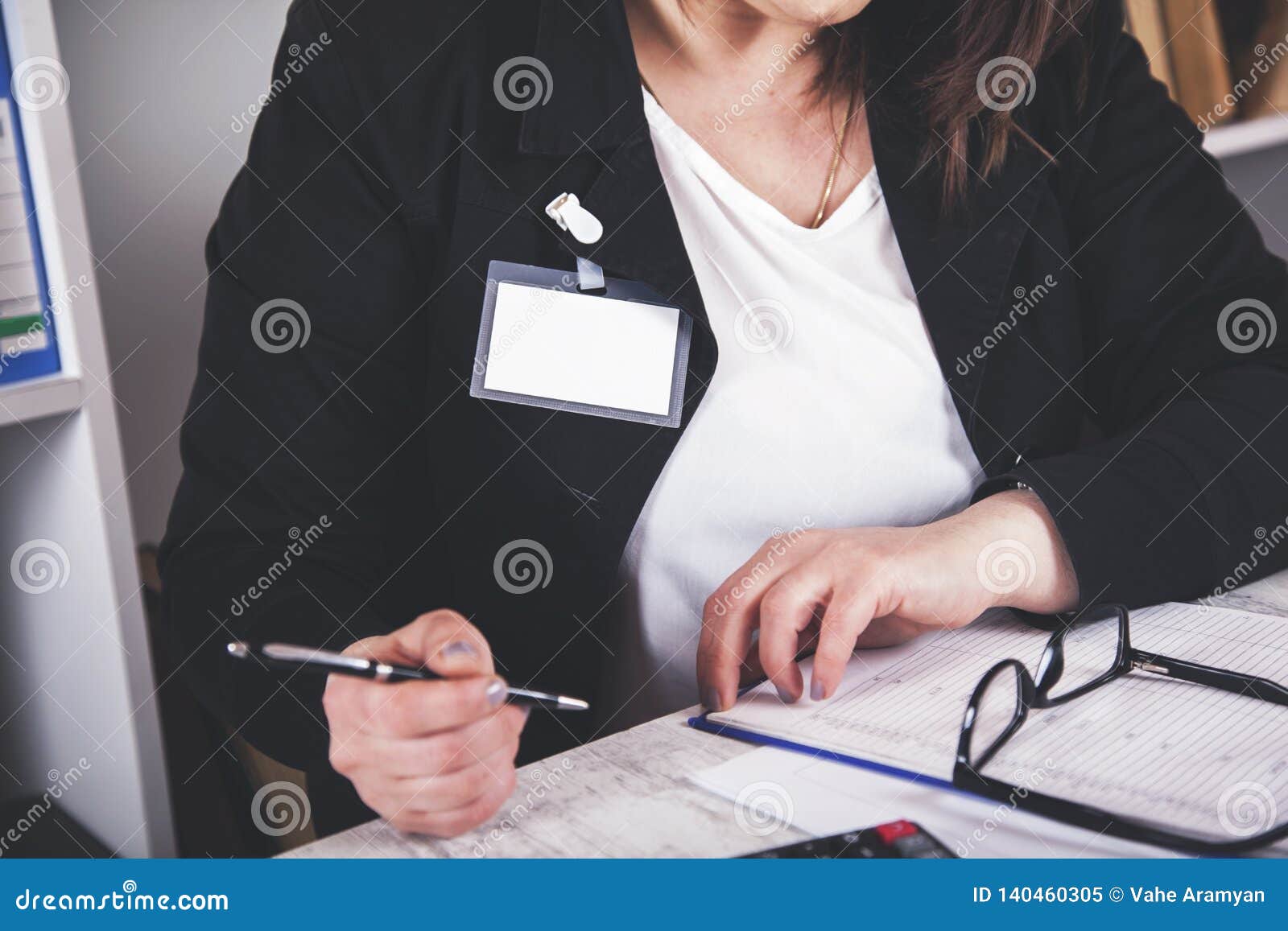 Business Woman Hand Document Stock Image - Image of business, writing ...