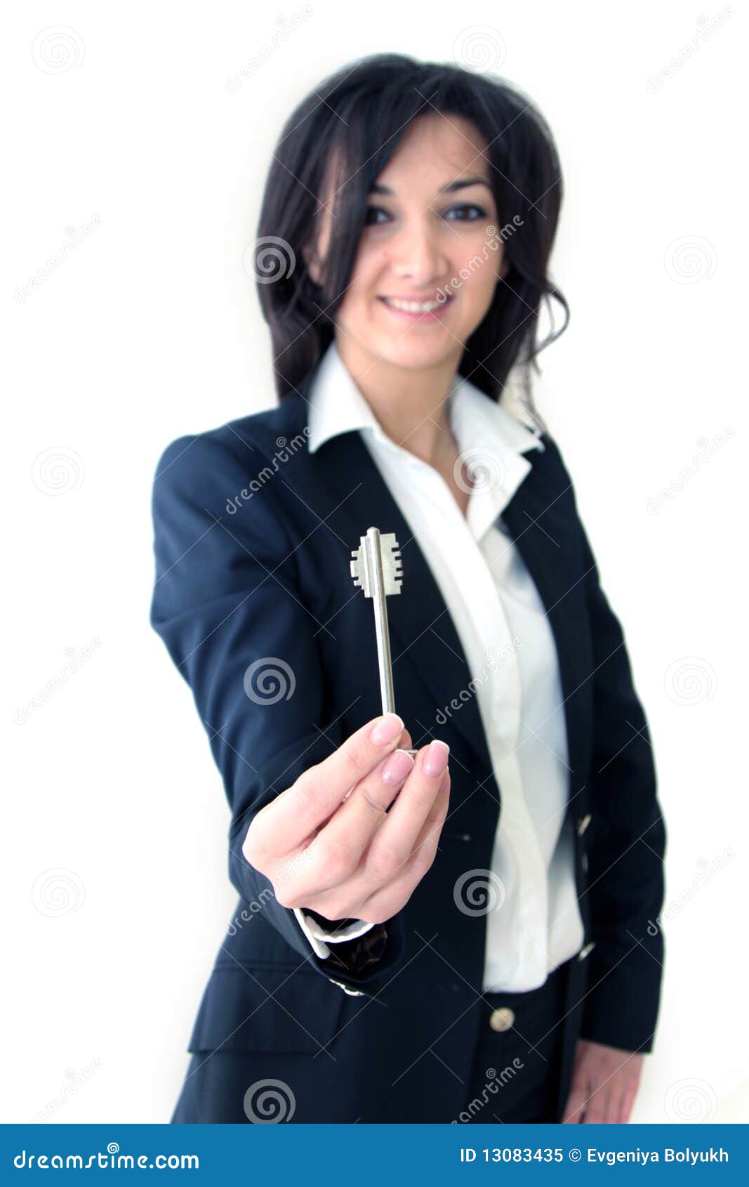 Business Woman Hand Holding Key Stock Image - Image of loan, female ...