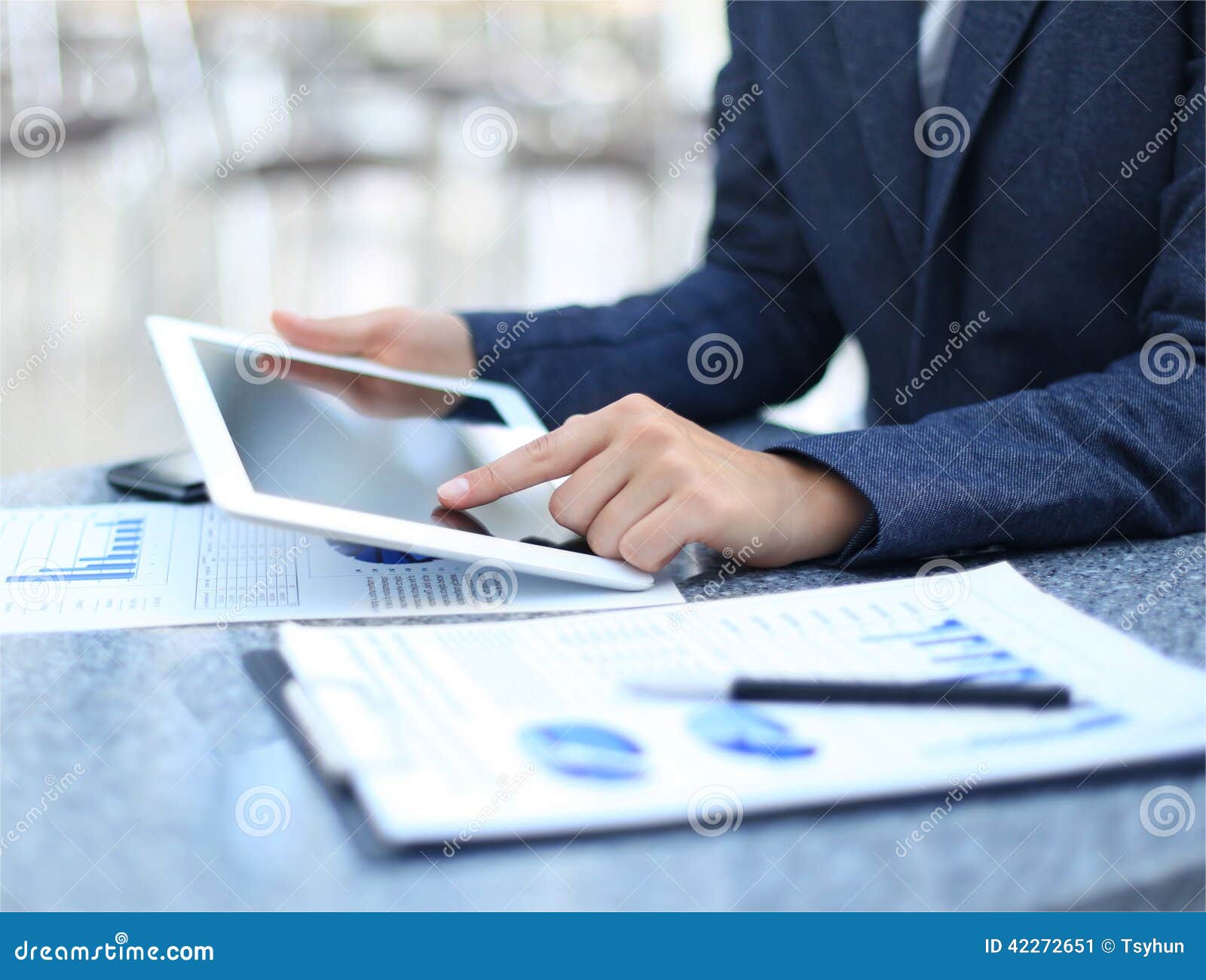 Business Woman Hand Touching Screen Stock Image - Image of innovation ...