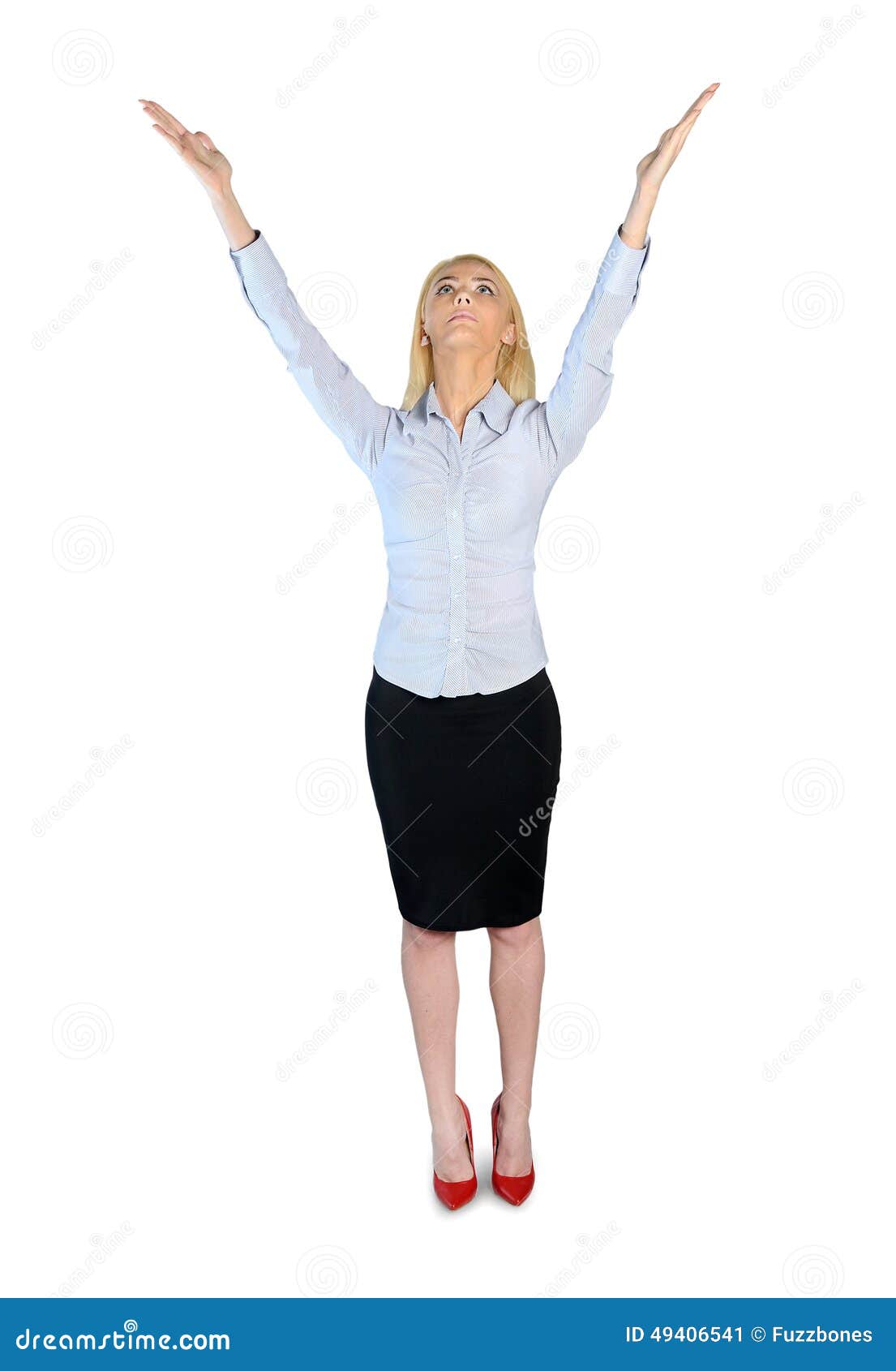 Business woman hands up stock image. Image of catch, professional ...