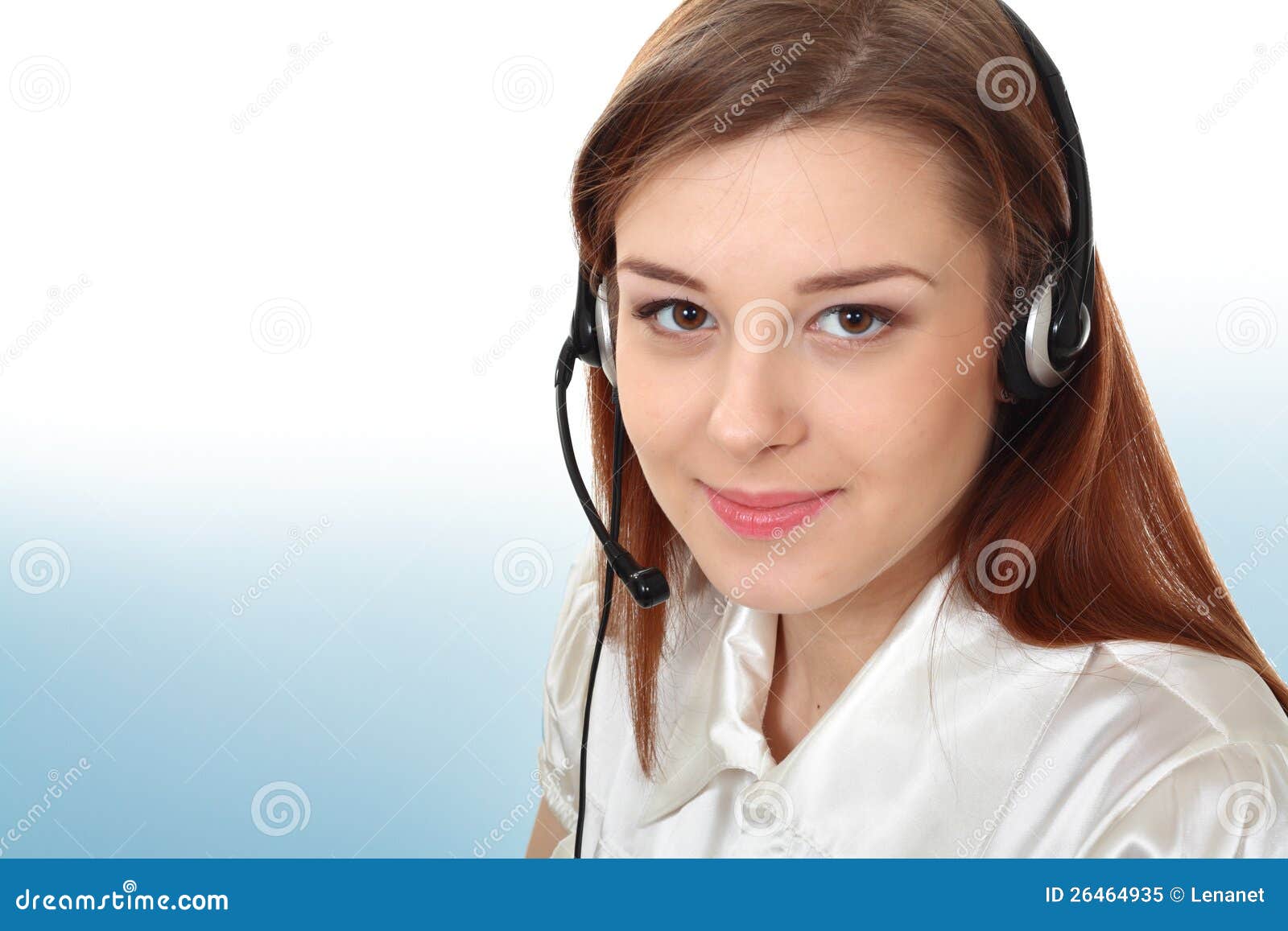 Business Woman with Headset Stock Image - Image of hands, help: 26464935
