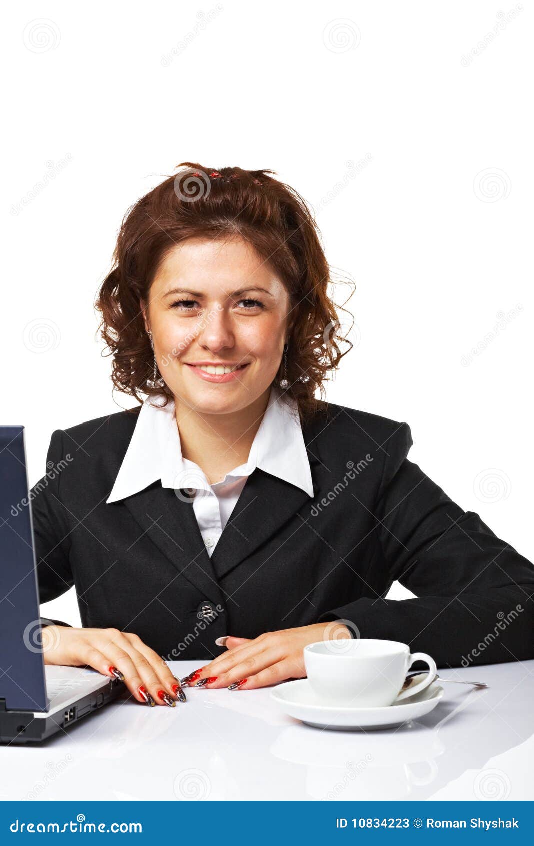 A Business Woman at Her Workplace Stock Image - Image of face, indoors ...