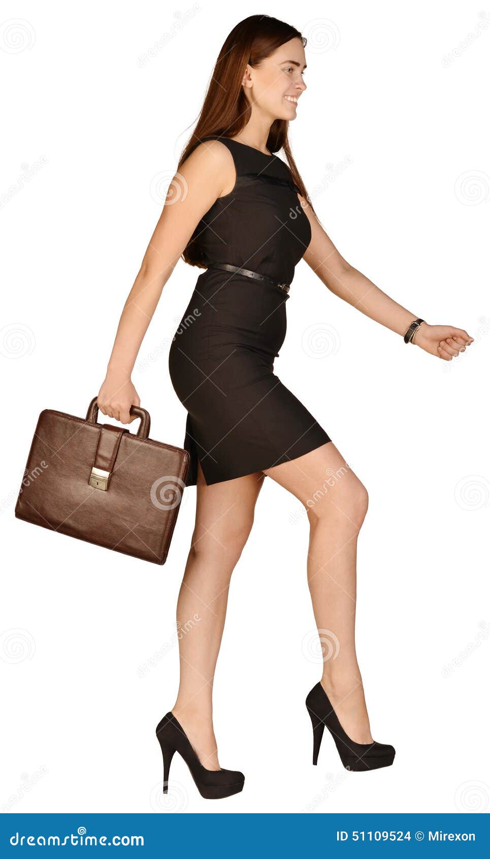 Business Woman Holding a Briefcase in His Hand Stock Photo - Image of ...