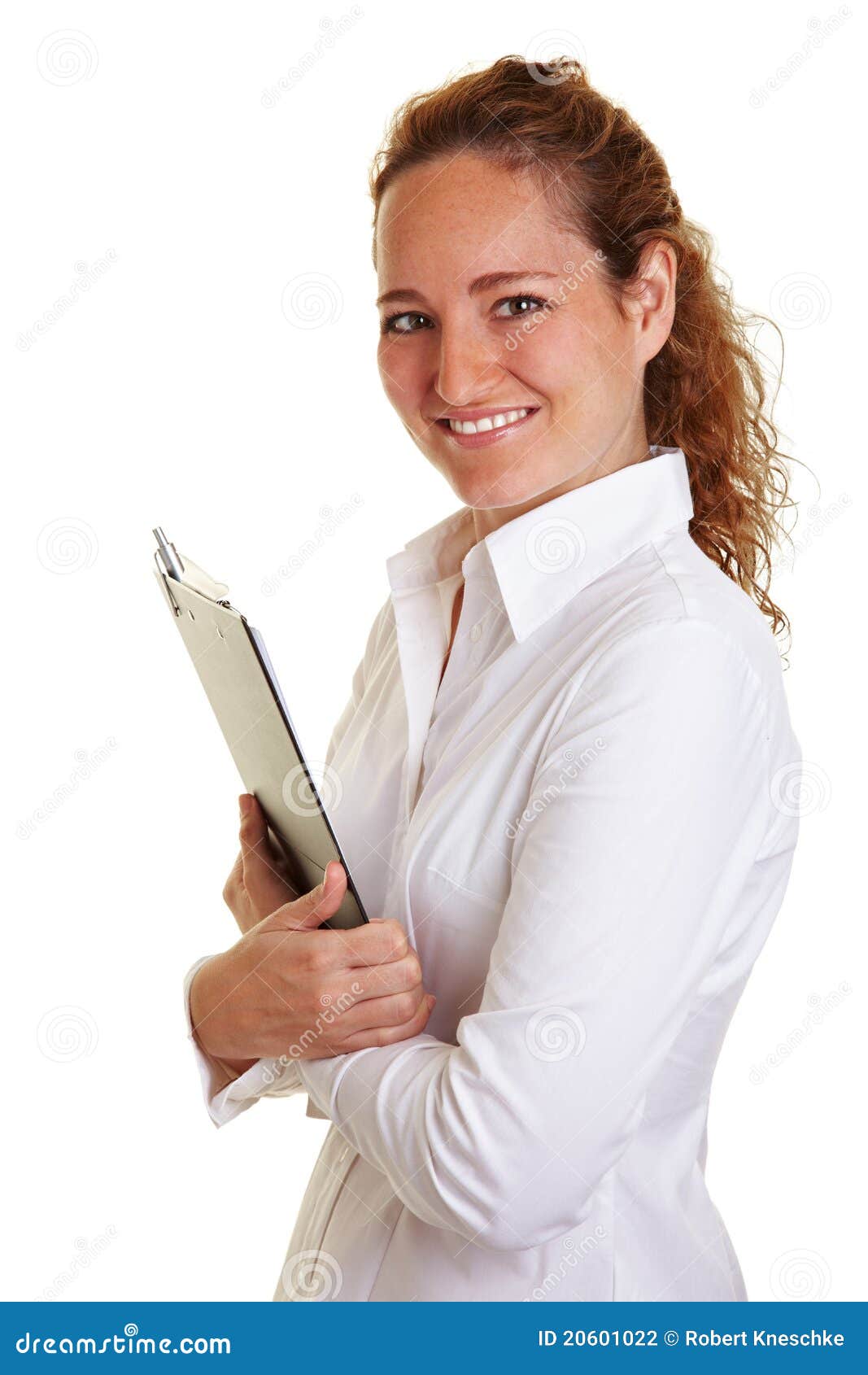 778 Caucasian Business Woman Hold Clipboard Stock Photos - Free ...
