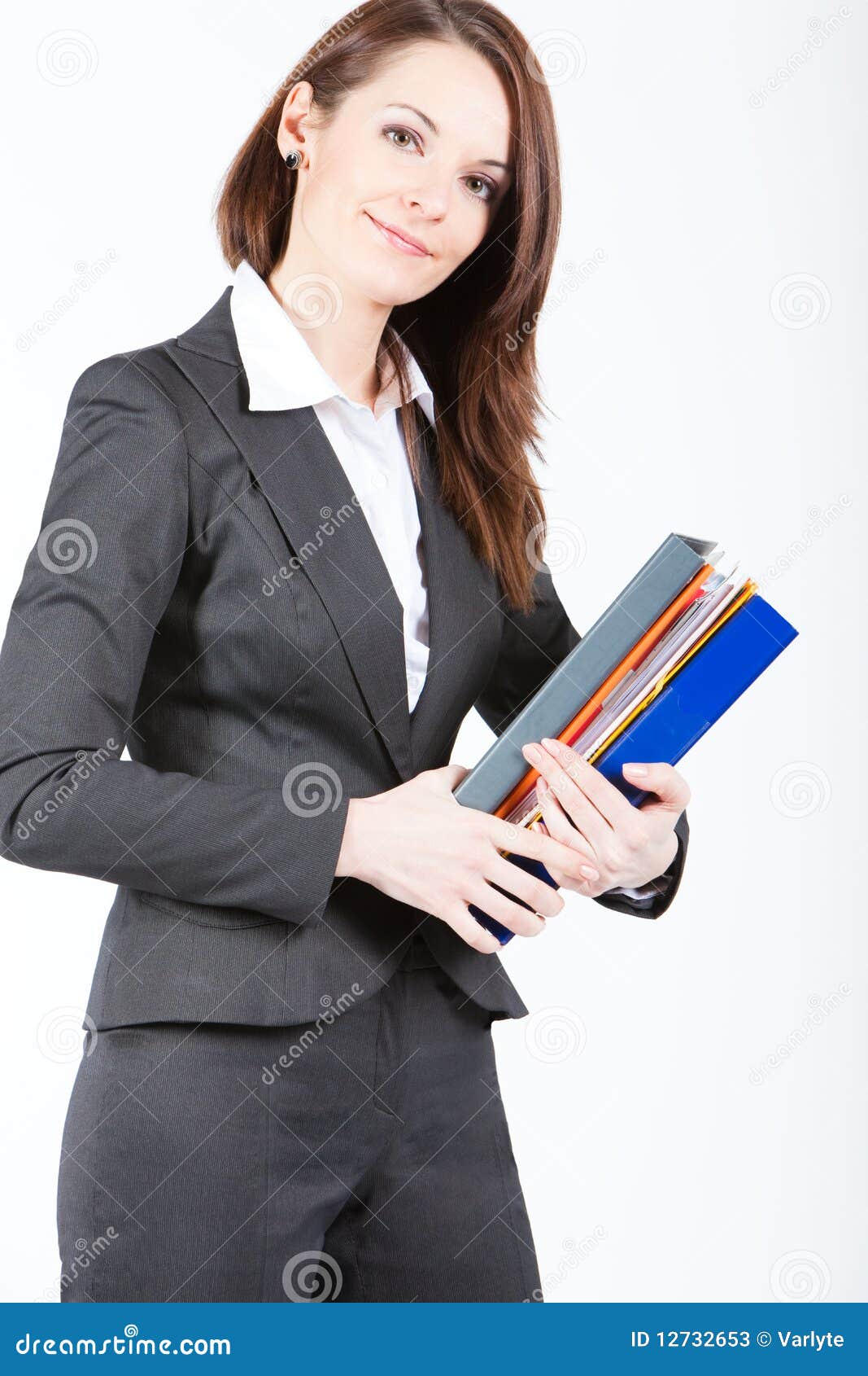 Business Woman Holding Documents Stock Image - Image of executive ...