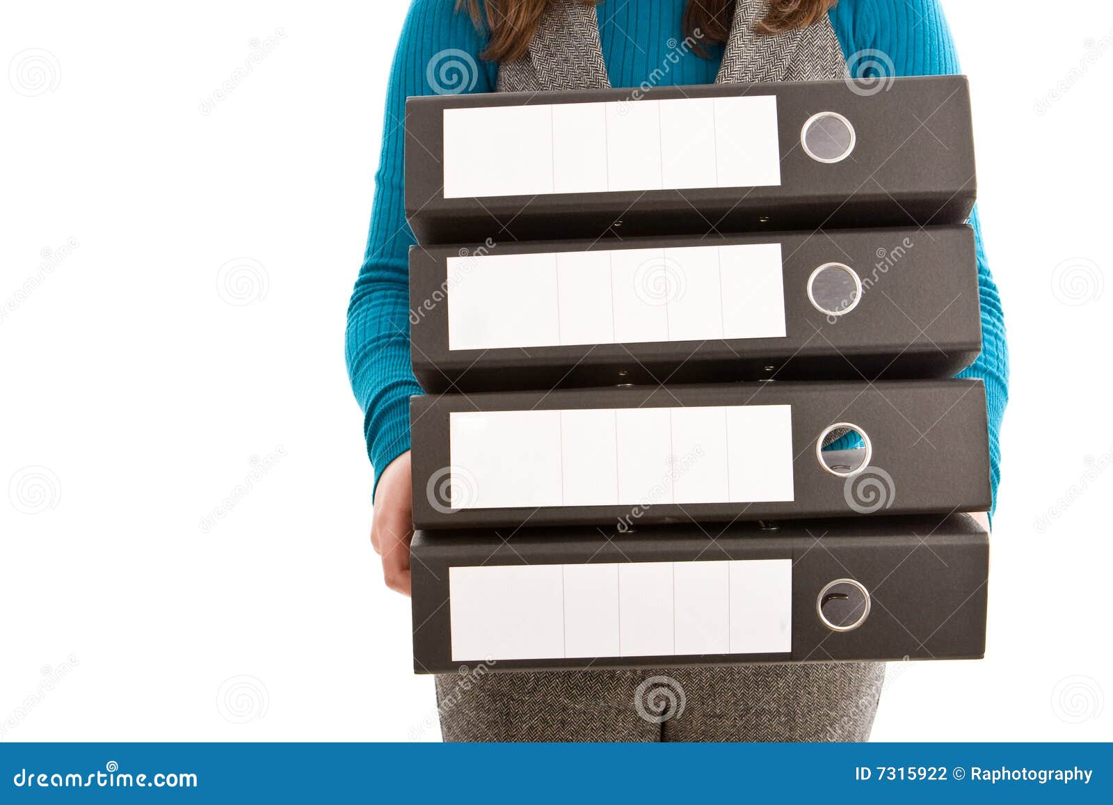 Business Woman Holding Folders Stock Photo - Image of executive, human ...