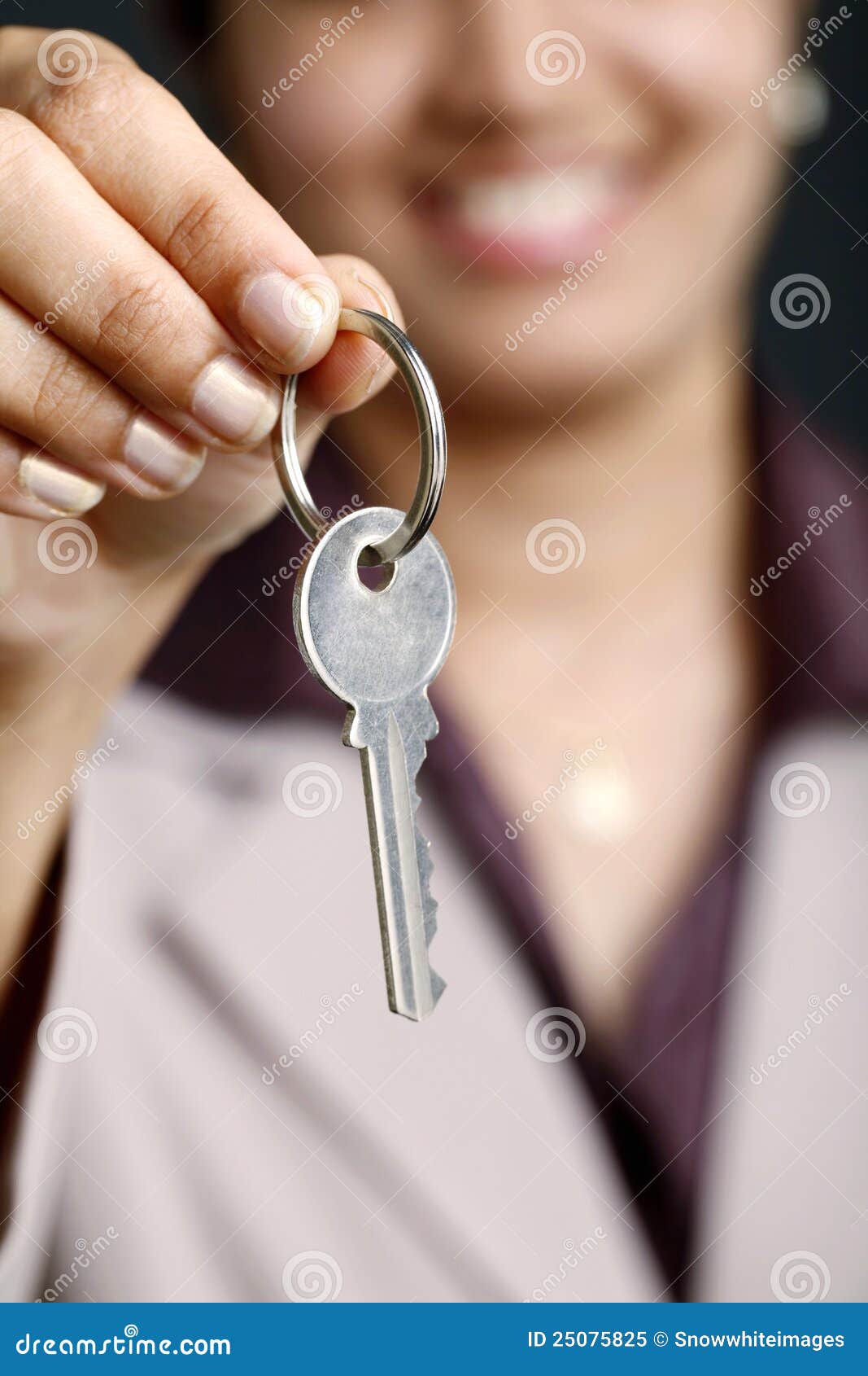 Business woman holding key stock image. Image of buyer - 25075825