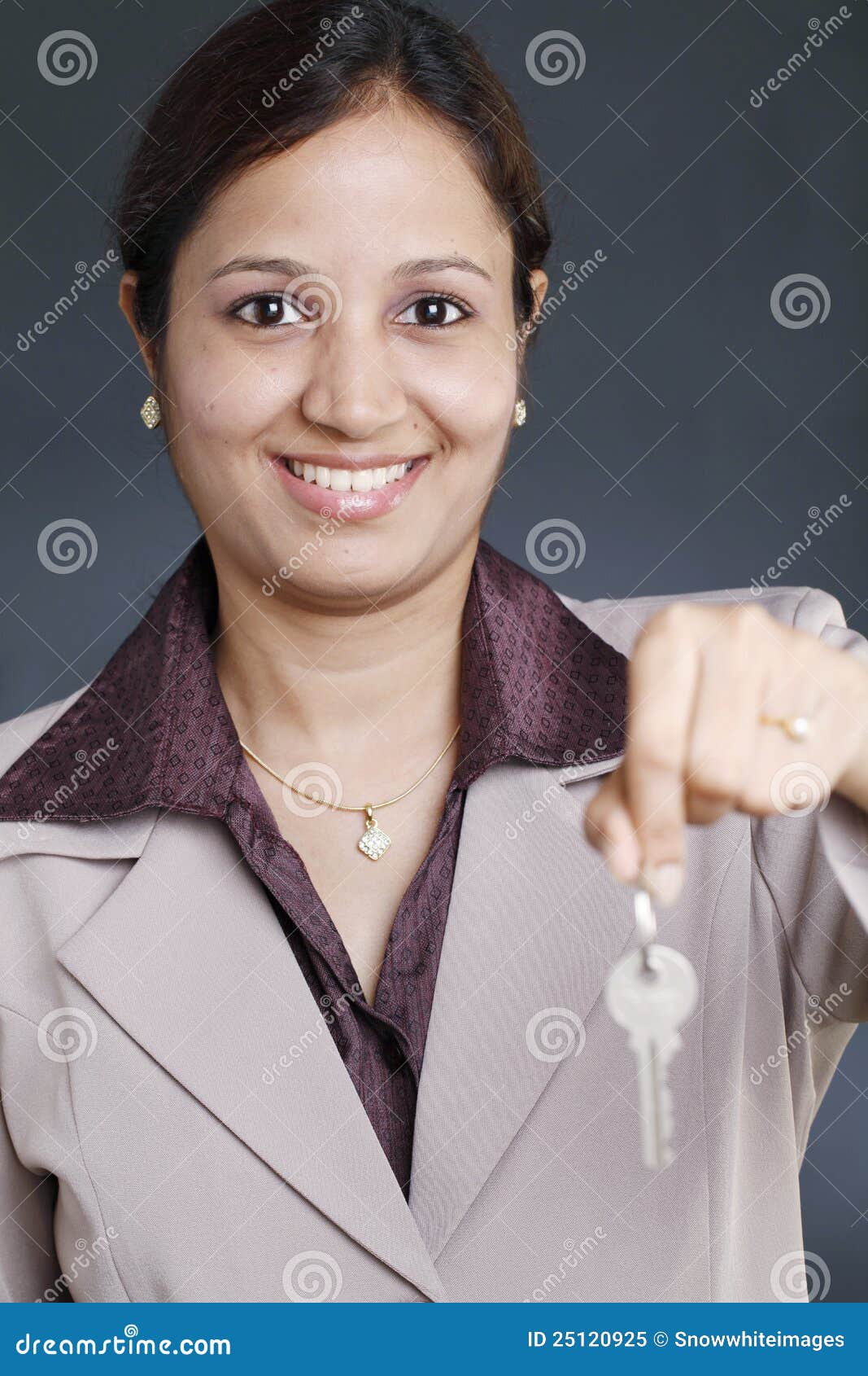 Business Woman Holding a Key Stock Image - Image of fresh, expressive ...