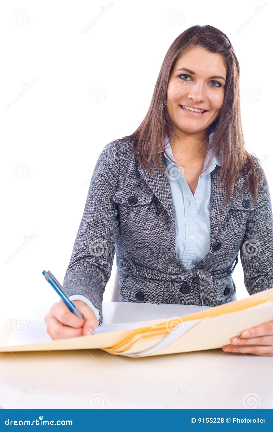 Business Woman Holding Legal Documents Stock Photo - Image of fresh ...
