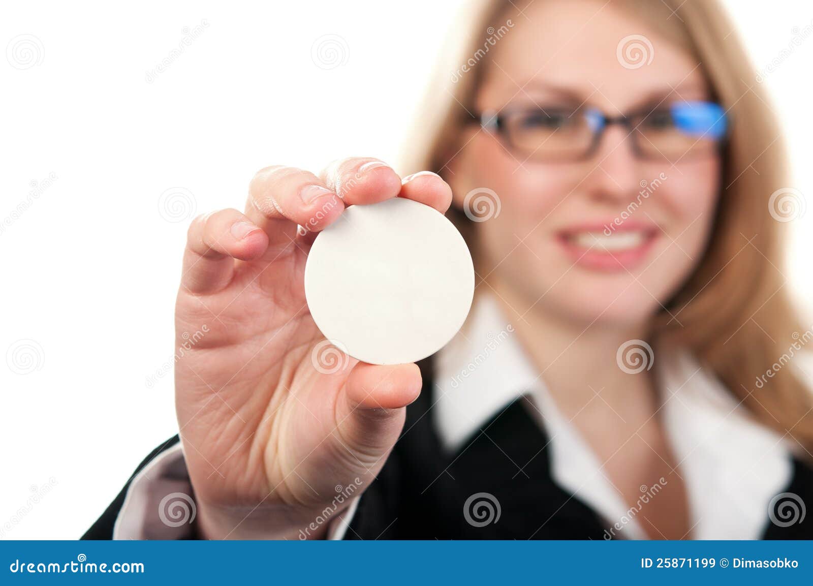Business Woman Holding a Sign Stock Image - Image of person, friendly ...