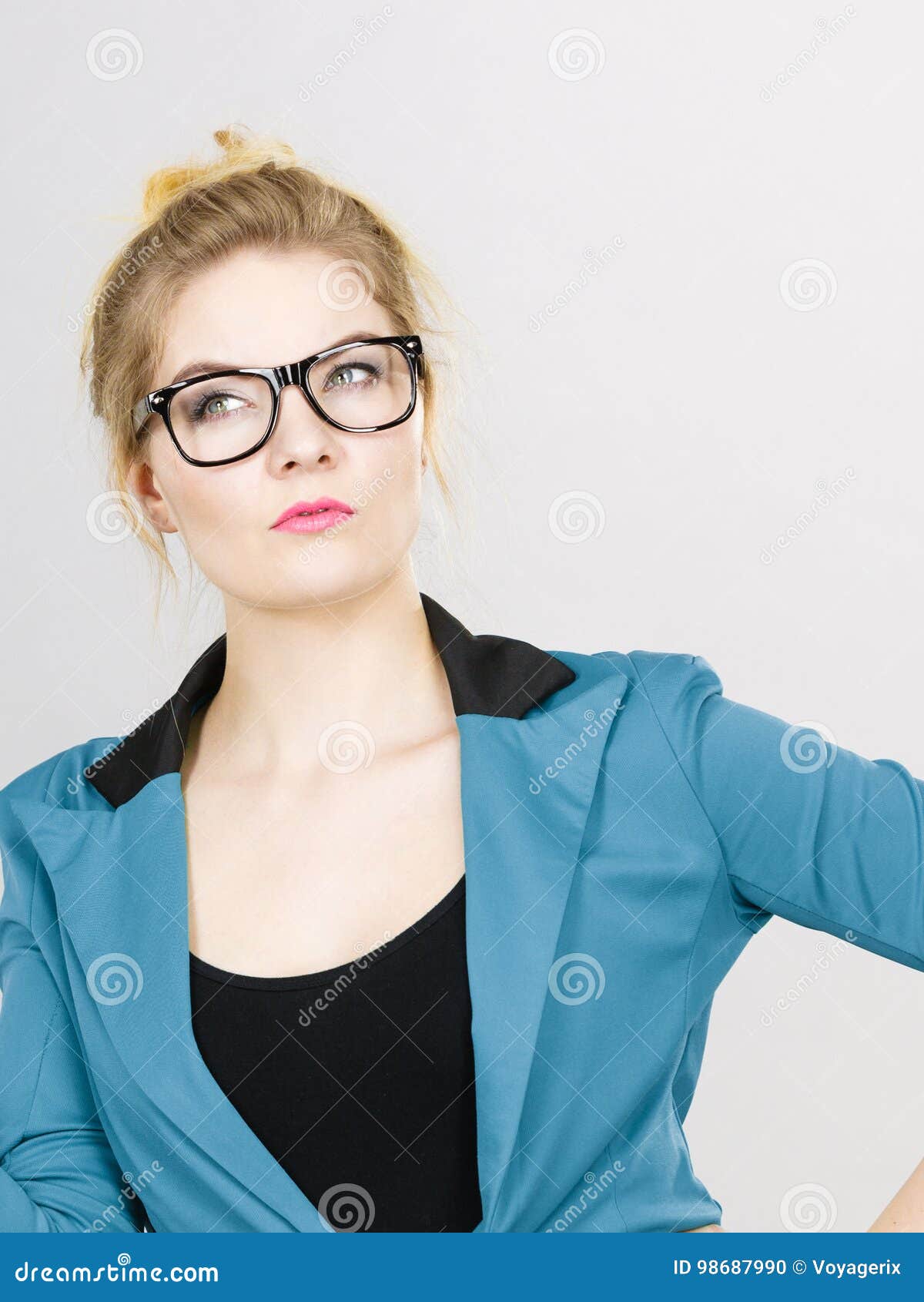 Business Woman Intensive Thinking Stock Photo - Image of professional ...