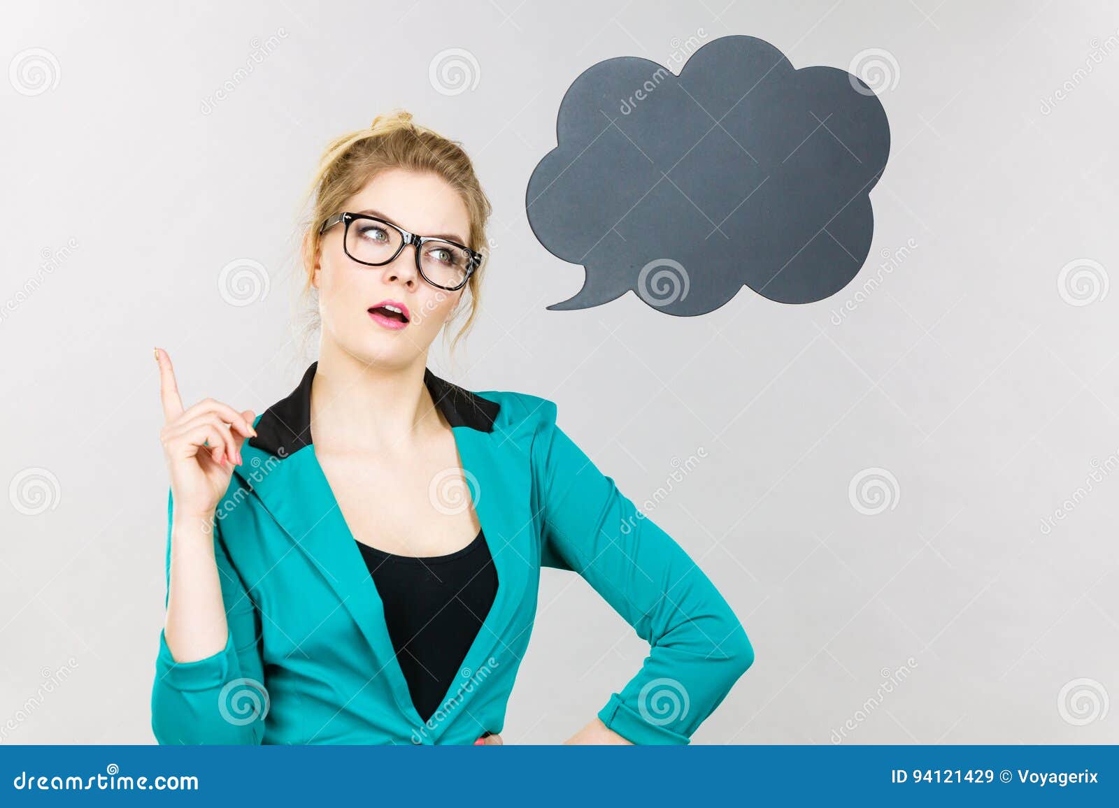 Business Woman Intensive Thinking Stock Image - Image of attractive ...