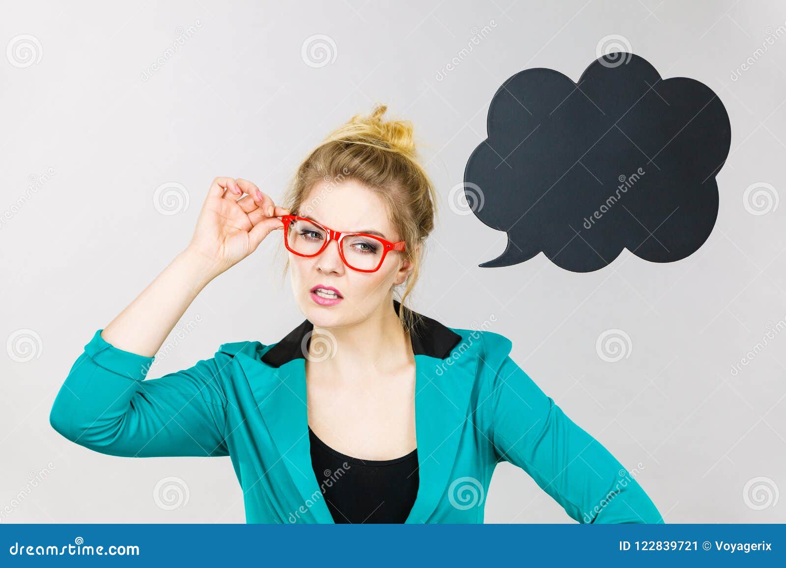 Business Woman Intensive Thinking Stock Image - Image of executive ...