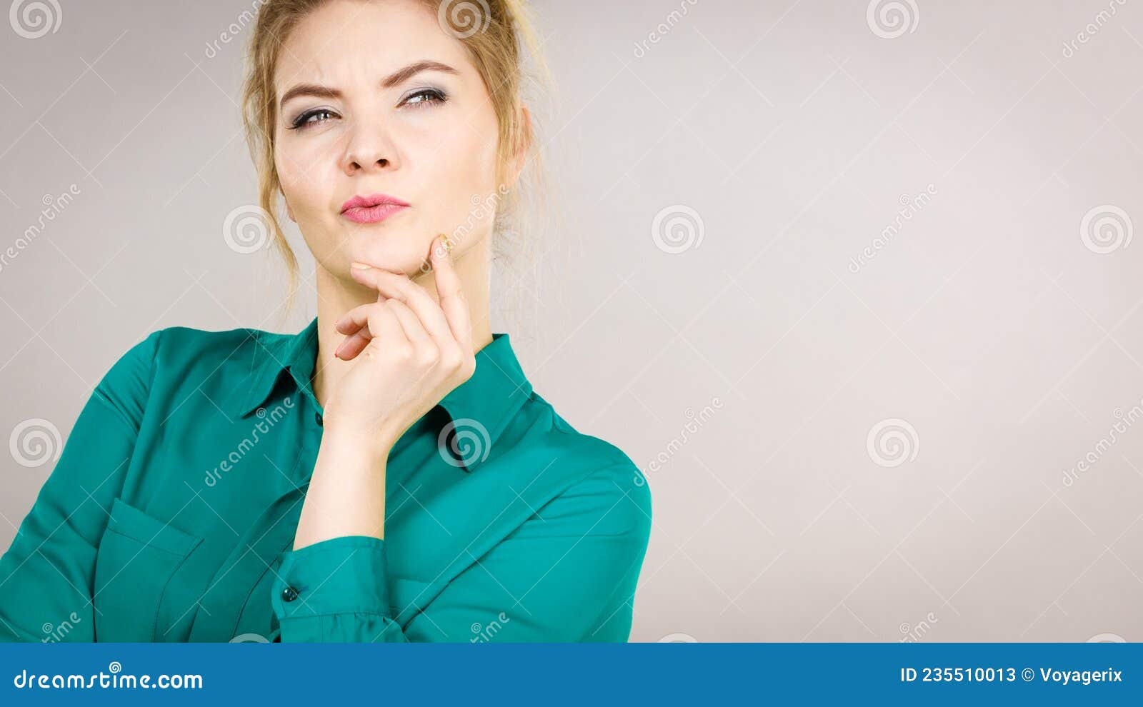 Business Woman Intensive Thinking Stock Image - Image of worker, lady ...